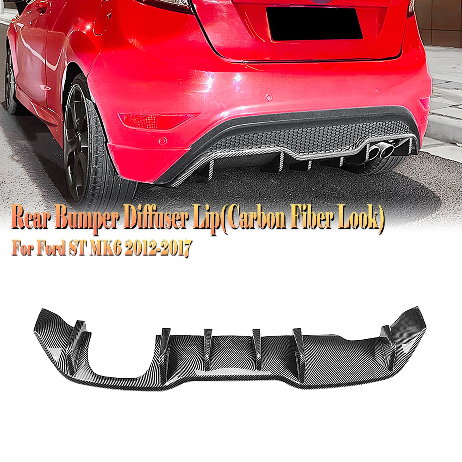 Rear-Bumper-Diffuser-Lip-For-Ford-Fiesta-ST-MK6-2008-2017-Ford-B-Max ...