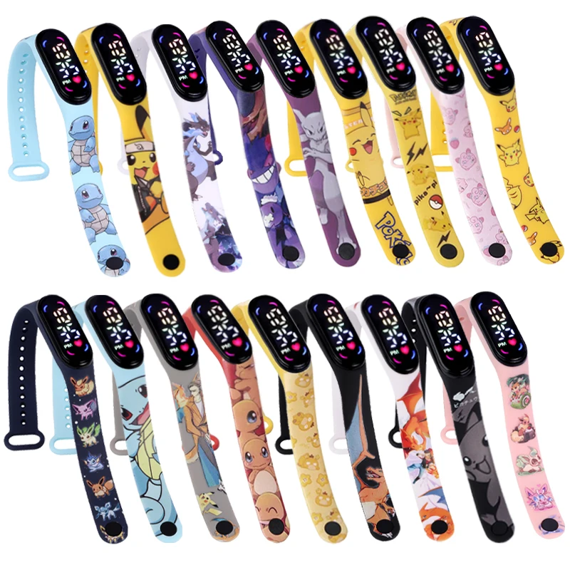 Pokemon-Strap-LED-Electronic-Watch-Fashion-Colorful-Bracelet-Touch ...