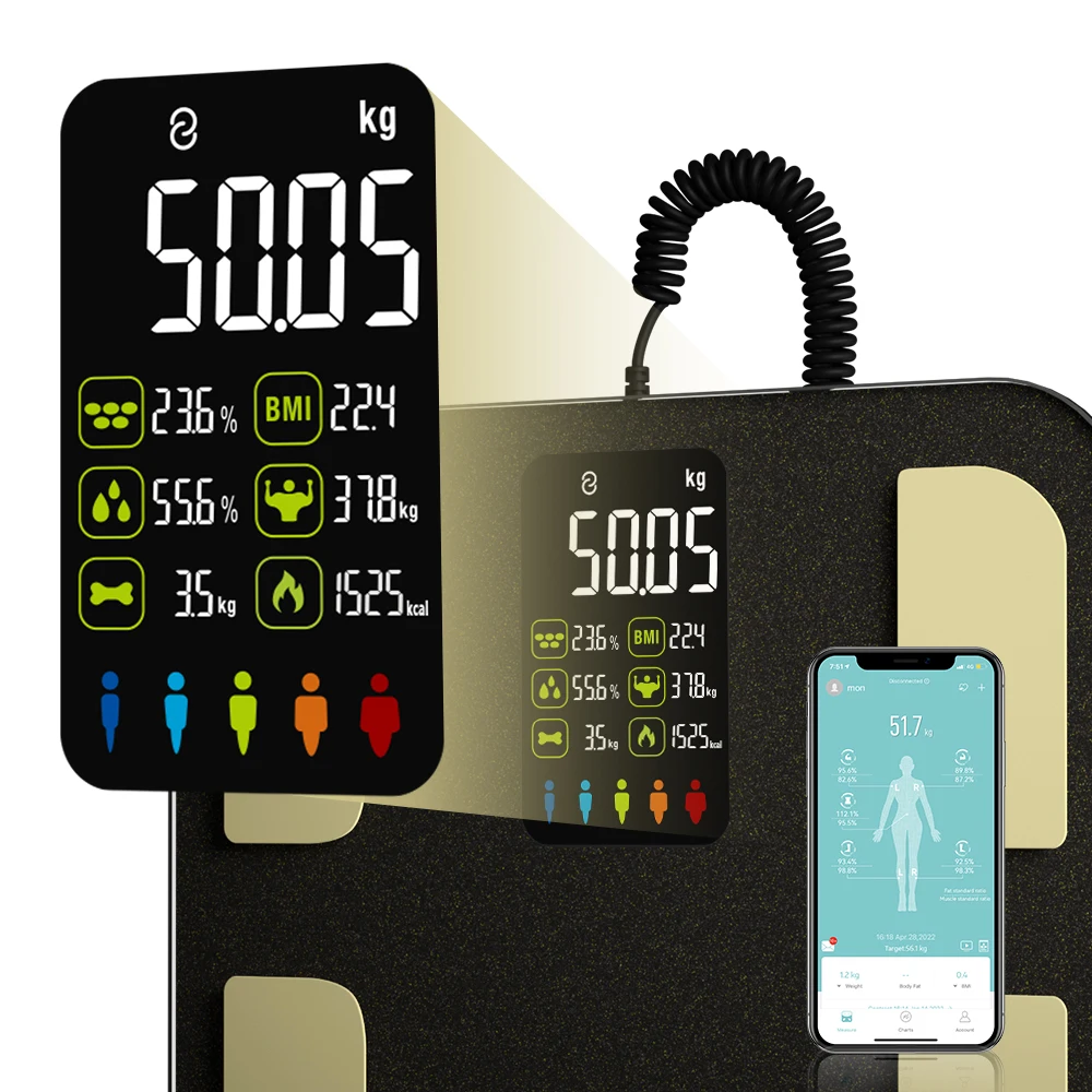 Smart-Bioimpedance-Scale-8-Electrode-BMI-Body-Mass-Index-Scale-Body-Fat-Scale-Weight-Balance ...