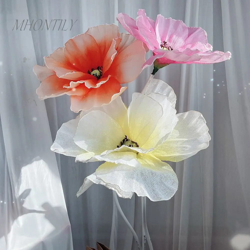 30cm-Linen-Giant-Simulation-Poppy-Flower-Home-Garden-Decor-Window ...