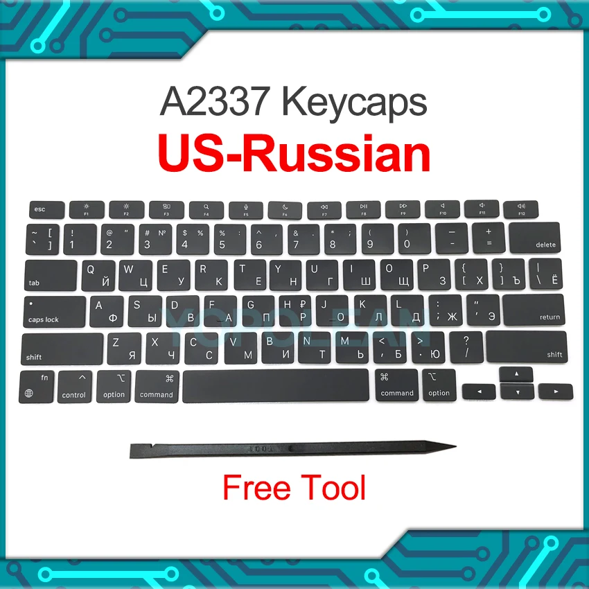 Original Laptop A2337 Russian Keys Keycaps Small Enter For Macbook Air Retina 13 A2337 Key Cap 