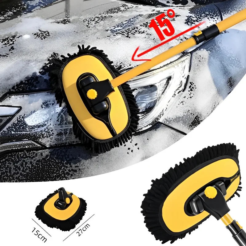 Telescoping-Long-Handle-Car-Cleaning-Brush-Chenille-Broom-Auto-Washing ...