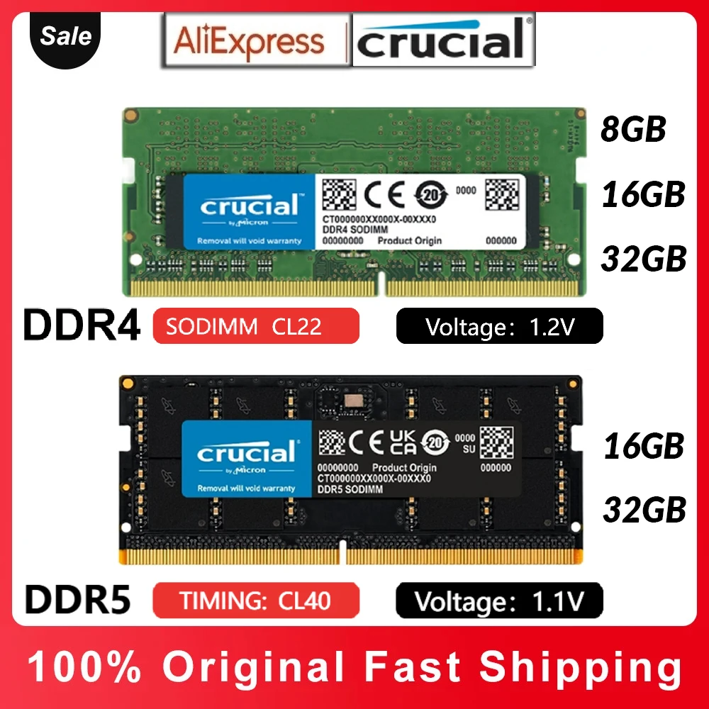 Mem-ria-de-Notebook-DDR5-Crucial-Memory-Stick-para-Dell-Lenovo-Asus ...