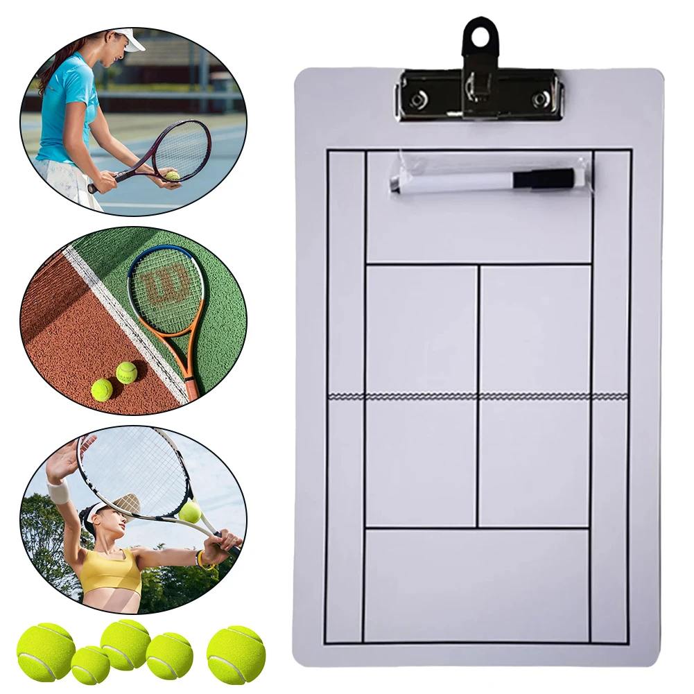 Tennis-Strategy-Clipboard-35x22cm-Professional-Tennis-Coaches-Board-Dry ...