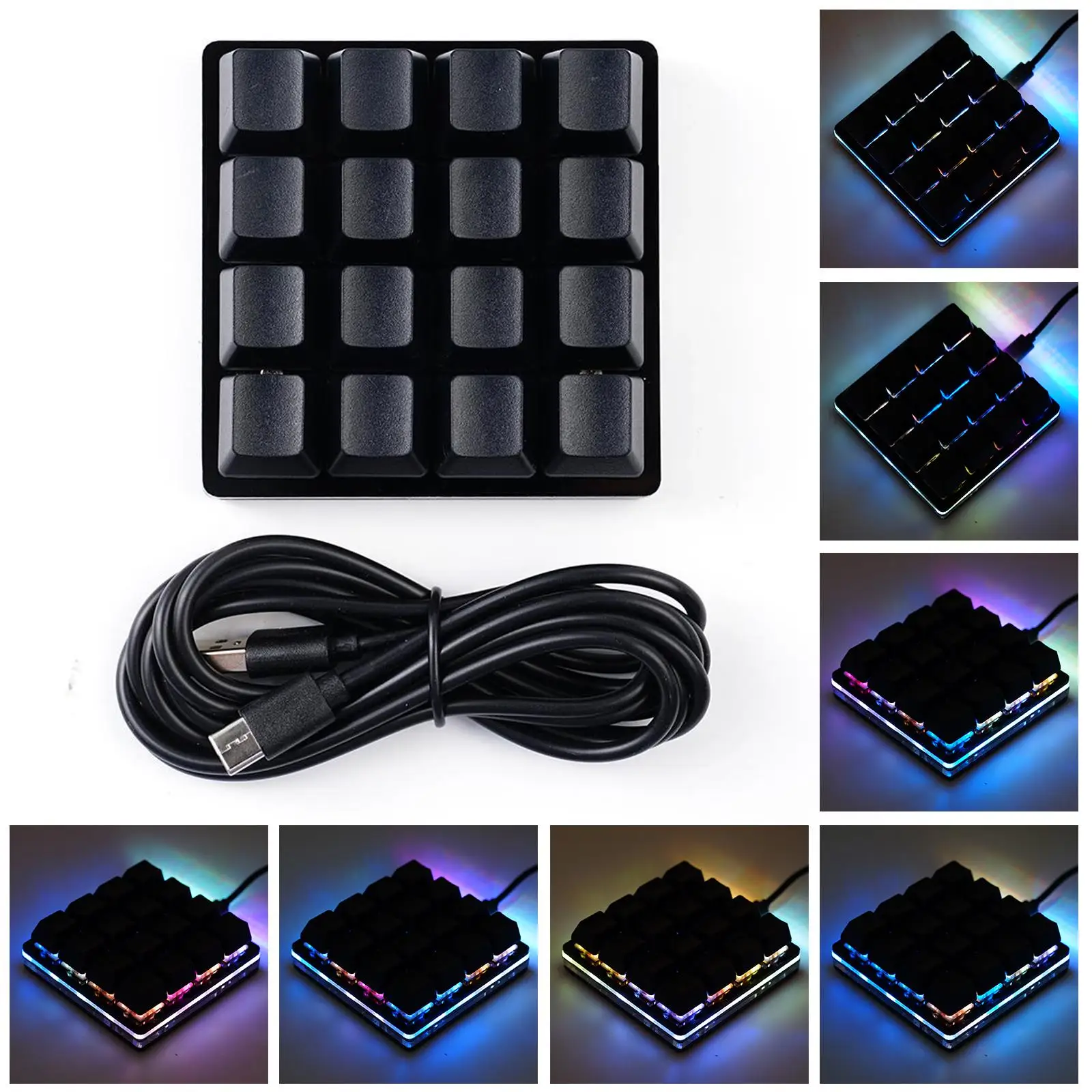 Programming Macro Keyboard Rgb Backlight Custom 16keys Gaming Mini Keyboard Copy Paste Photoshop