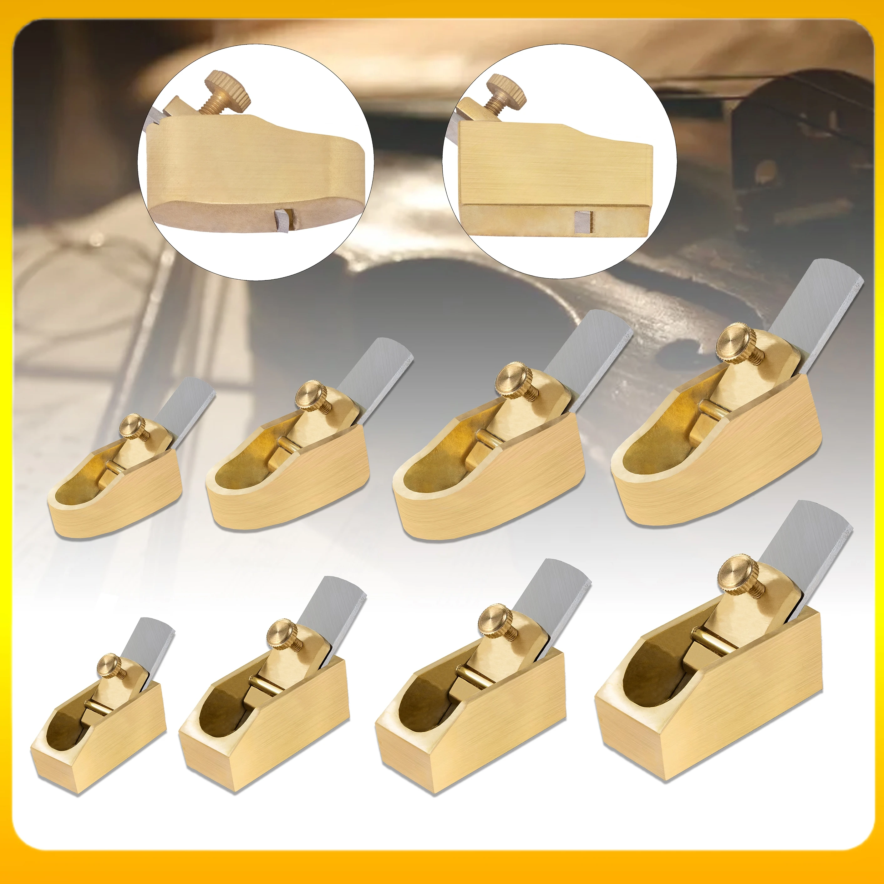 Different size copper Brass convex flat bottom violin Edge planes ...