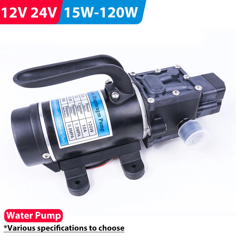 High Pressure Electric Water Pump 12V 24V 15-120W Agricultural ...