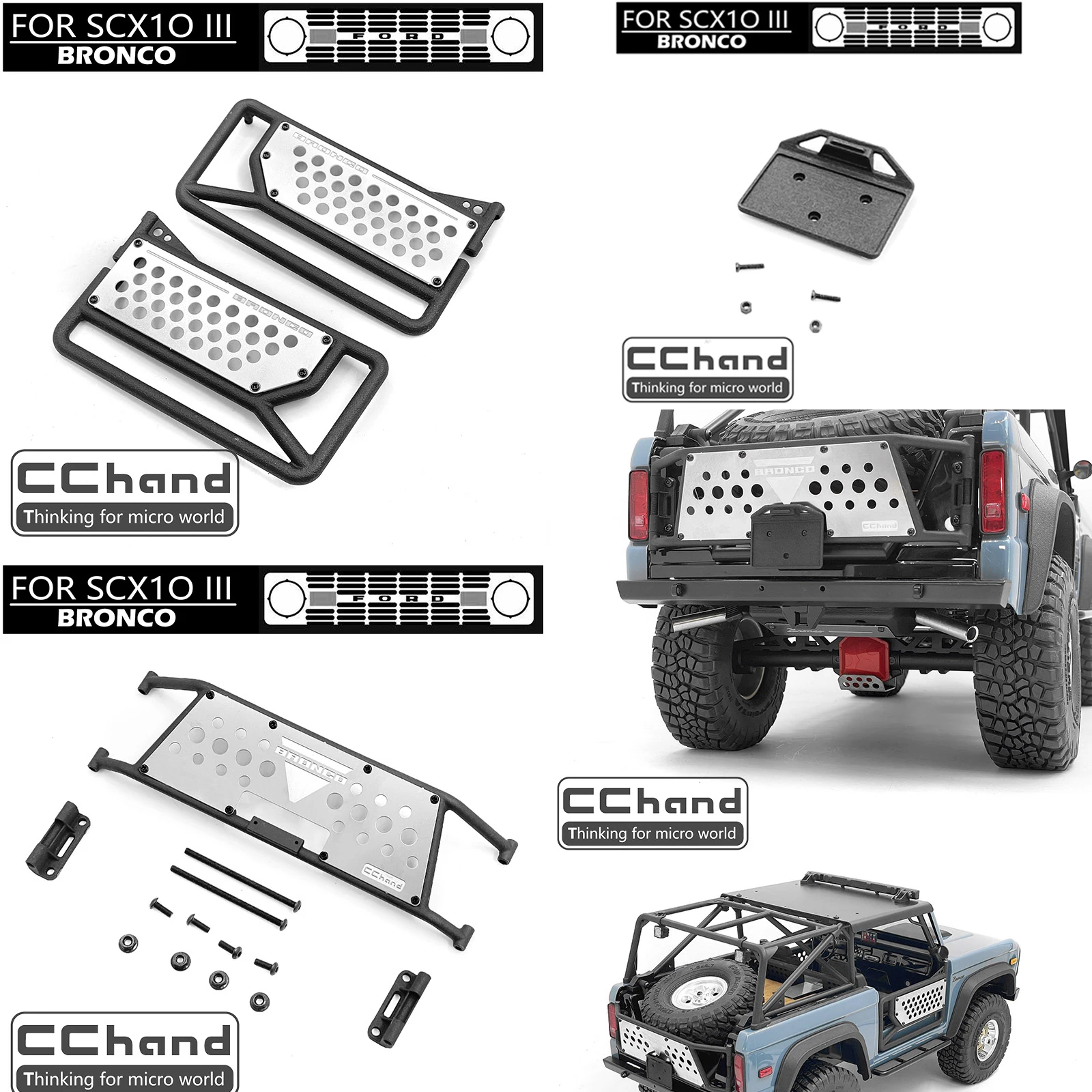 Metal amortecedor traseiro rack + porta lateral guarda + traseiro placa ...