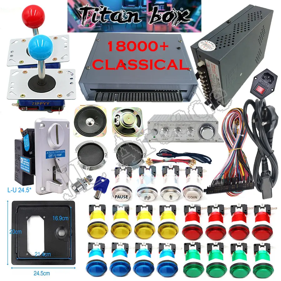 슈퍼 18000 + Jamma Titan Box 아케이드 게임 보드 11884 1 전체 키트 레트로 게임 캐비닛 기계 DIY ...