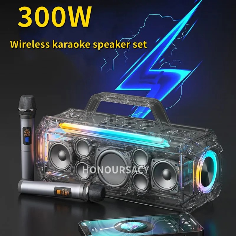 300W-High-Power-Karaoke-Players-Portable-Wireless-Blue-Tooth-Speakers ...