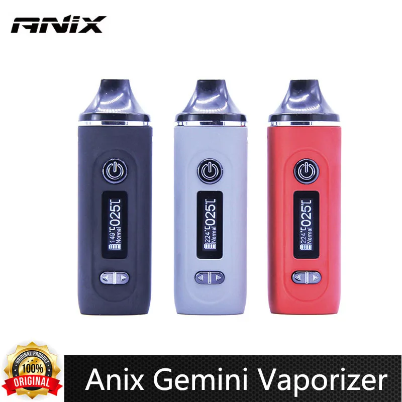 Original Anix Gemini Dry Herb Vaporizer Kit 2200mAh Battery OLED Screen SS306 Oven Large Heating ...