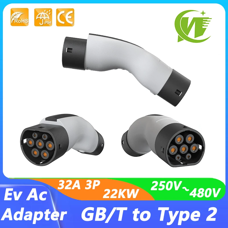 AC-250V-32A-7KW-Type2-Mennekes-to-GBT-Double-Female-Ev-Charger-Adapter ...