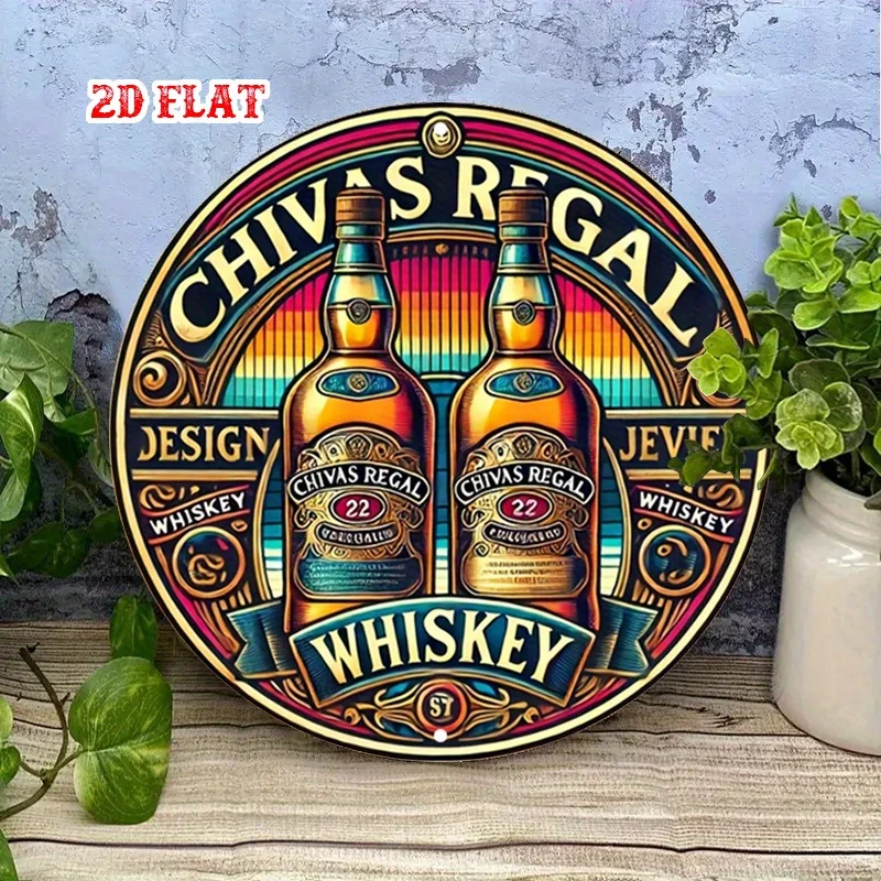 2D Flat, 2D Flat 1pc Celebratory Spirit Round Aluminum Sign, Luxurious ...