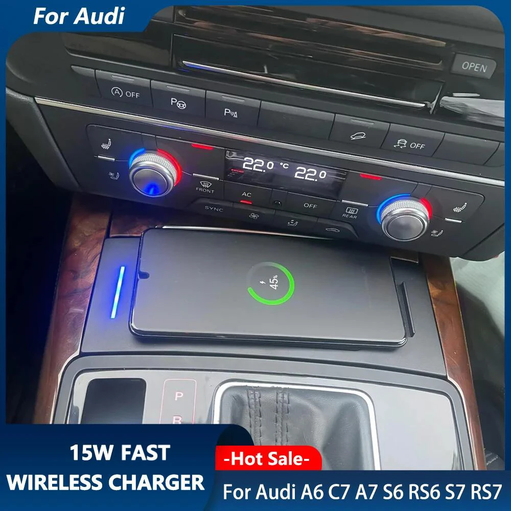 Car-wireless-charger-For-Audi-A6-C7-RS6-A7-S7-2011-2018-charging-pad ...