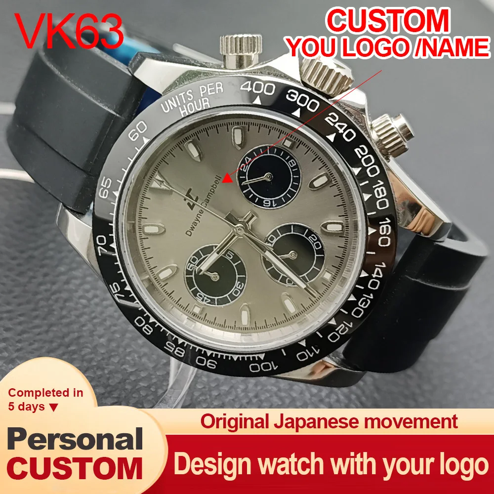 39.3MM Brand Luxury Men's watches Stainless Steel Case Moonwatch For ...