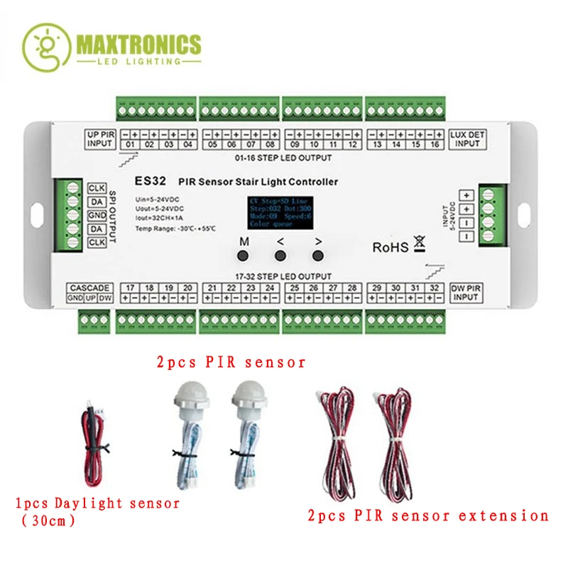32CH-ES32-PIR-Sensor-Stair-Light-Controller-PIR-Human-Body-Infrared ...