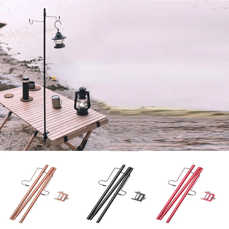 Aluminum Alloy Foldable Lamp Post Pole - Outdoor Camping Hiking ...