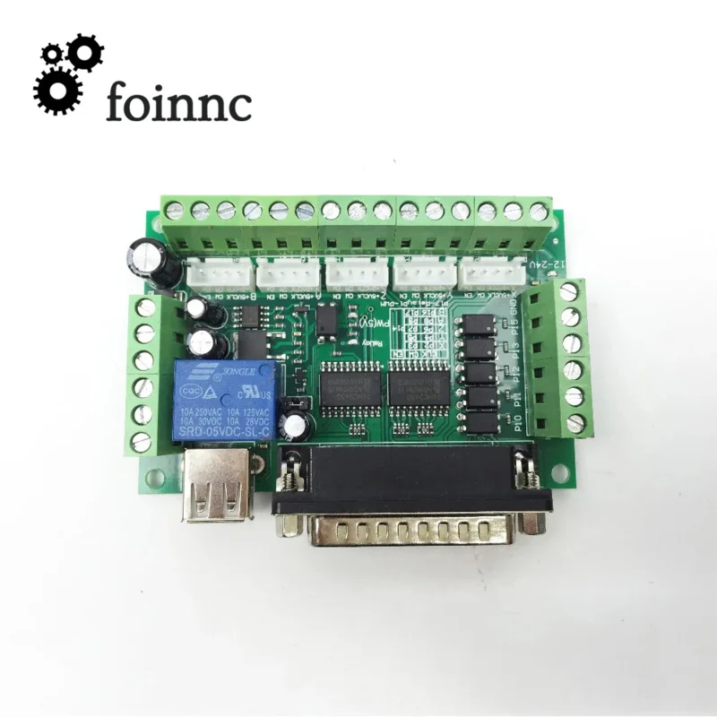 Upgraded-Mach3-5-Axis-CNC-Interface-Adapter-Breakout-Board-USB-DB25 ...