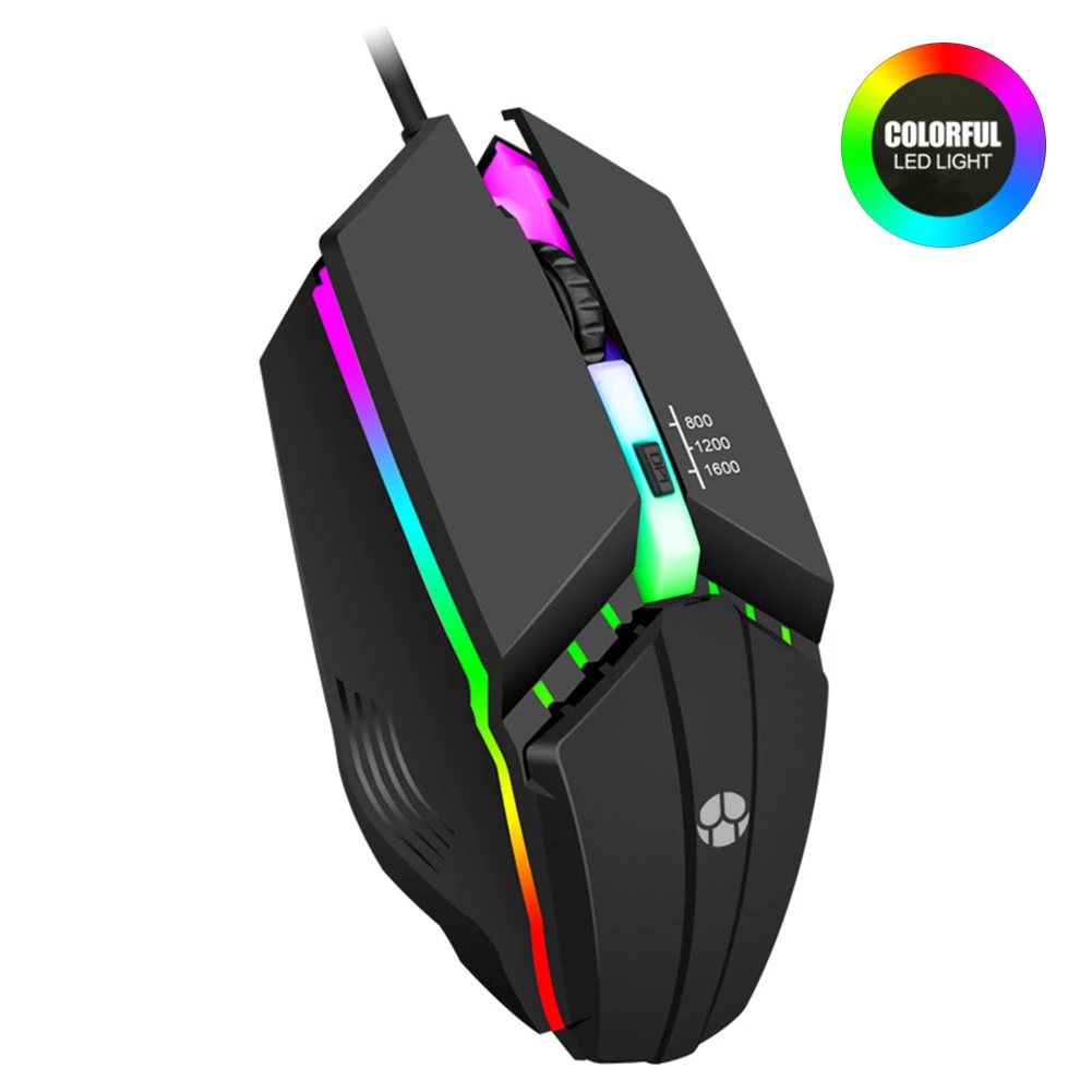 1600Dpi-USB-Wired-Gaming-Mouse-LED-Colorful-Glowing-Ergonomic-Mechanical-Coumpter-Mouse-4-Button ...
