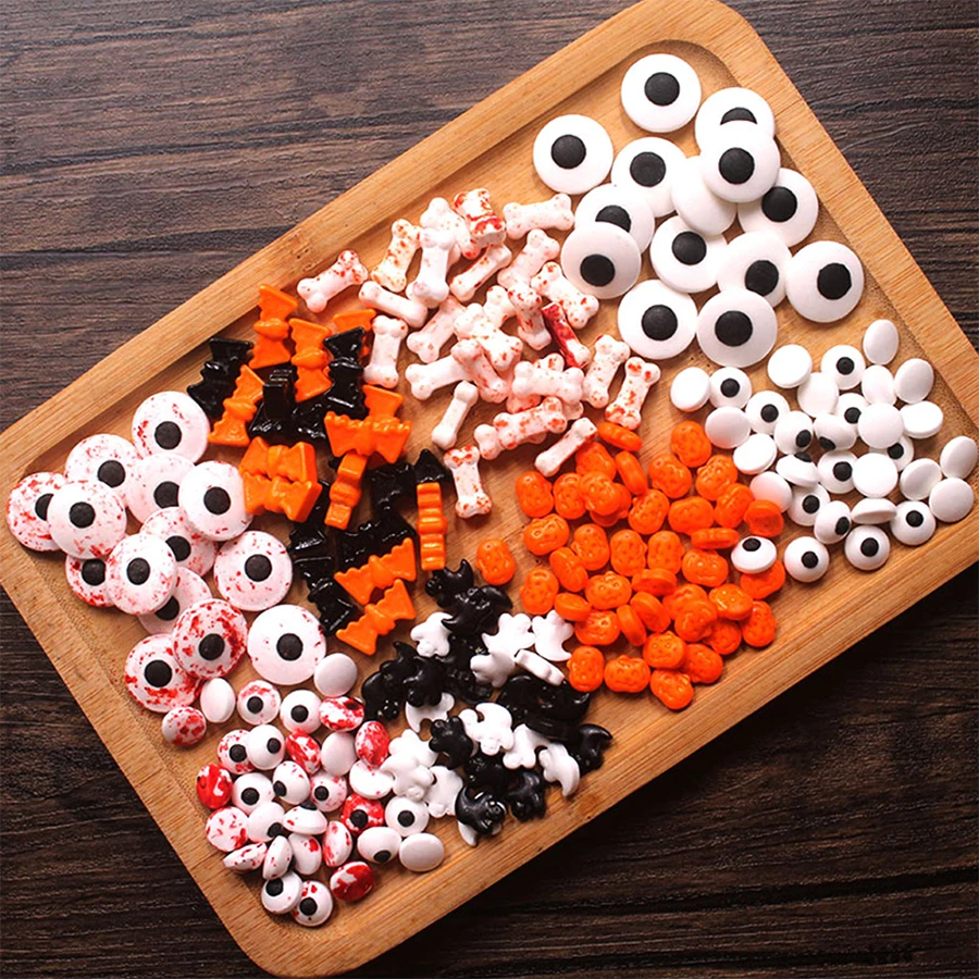 85g Colorful eye Halloween Cake Topper Pearl Balls DIY Sprinkled Red ...