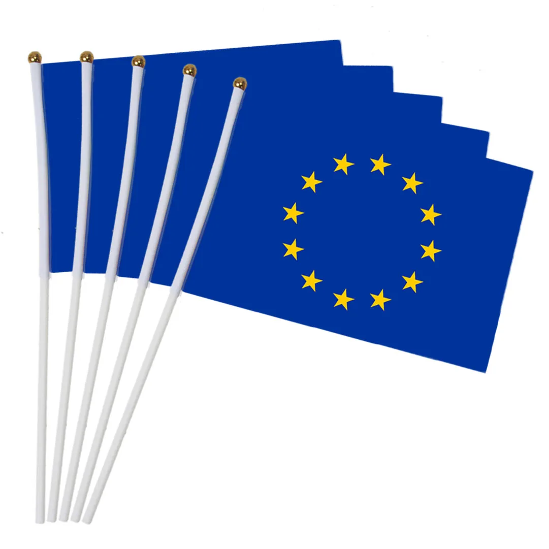 10pcs/pack The Small Eu Flag 14*21cm European Union Flag The Hand ...
