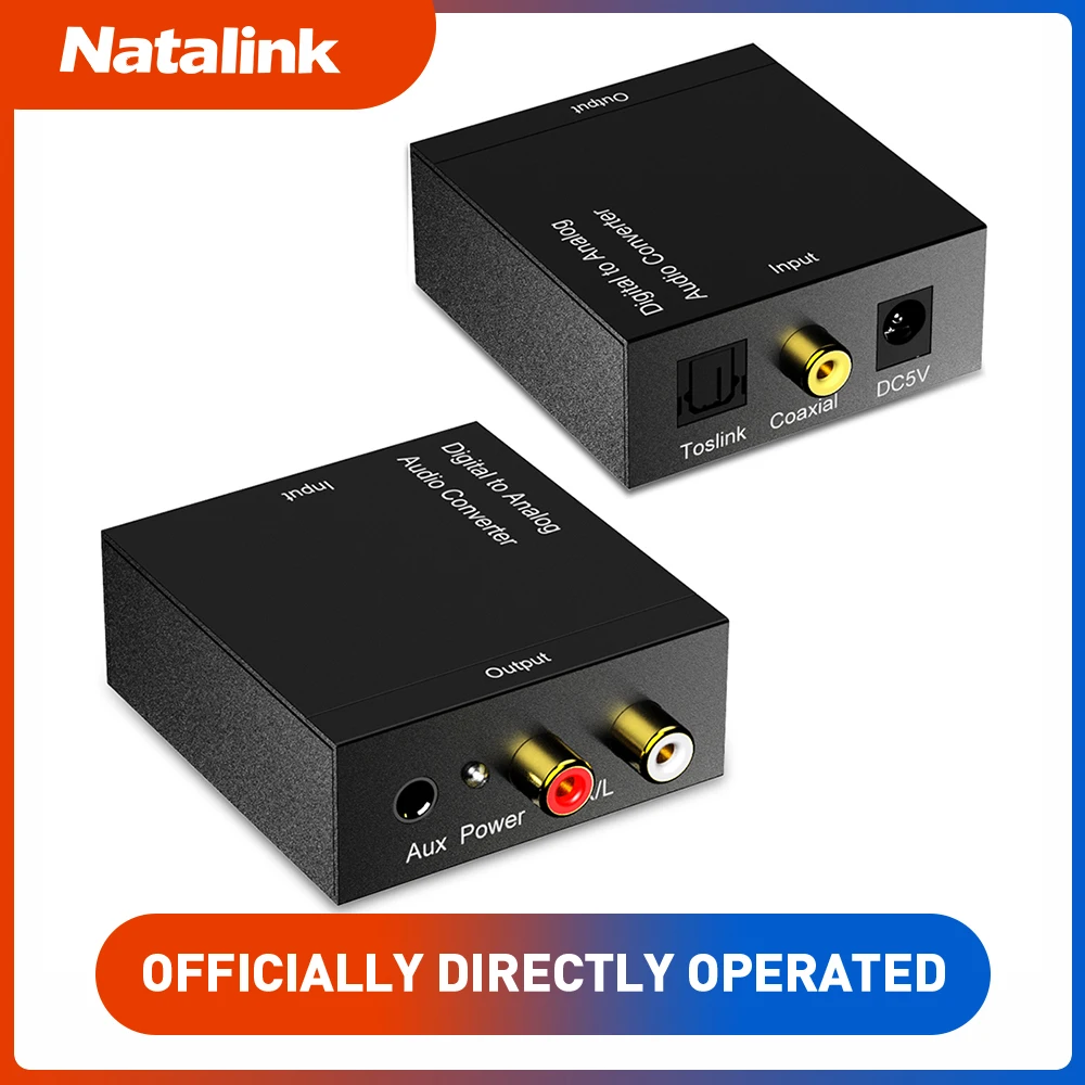 Natalink Digital to Analog Audio Converter 3.5mm Jack - 24-bit DAC ...