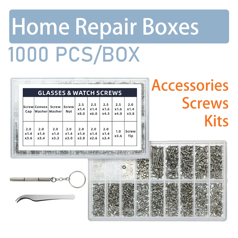 1000pcs-box-Home-Repair-Boxes-Temples-nose-pads-combo-sets-glasses ...