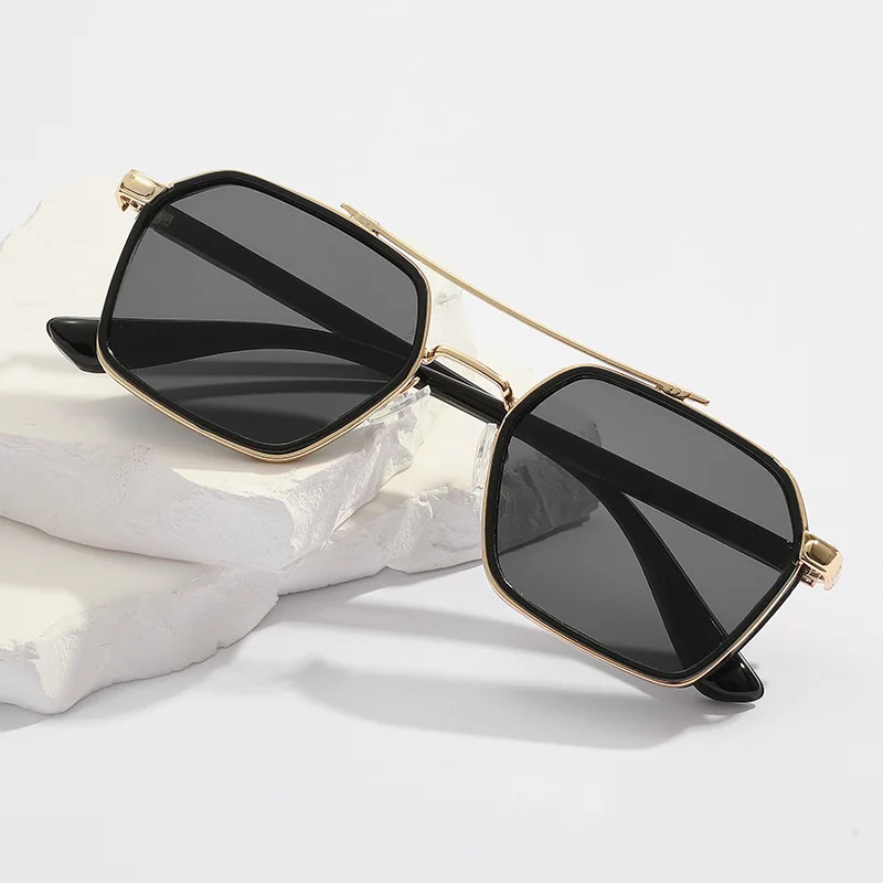 New-Large-Frame-Square-Sunglasses-Men-s-Brand-Designer-Metal-Sun ...