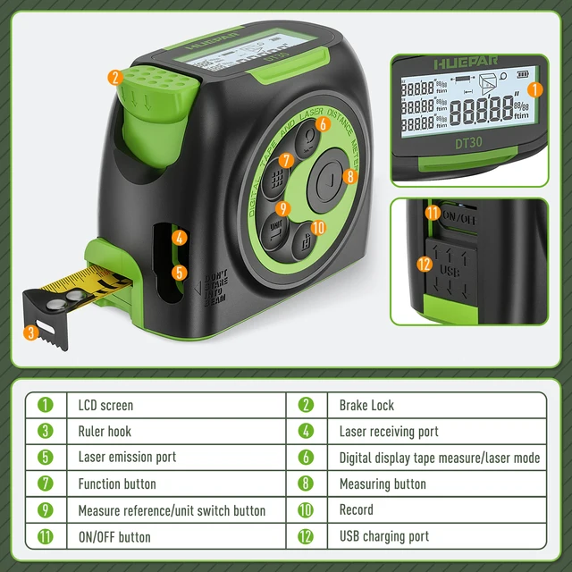 Laser Range Finder Laser Measurement Tool Huepar, 50% OFF
