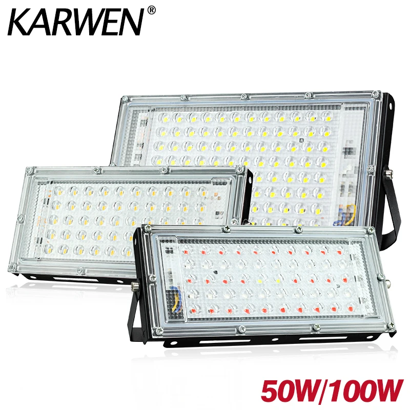 LED Floodlight 50W LED Spotlight 100W LED Grow Light 220V PhytoLamp Streetlight Full Spectrum ...