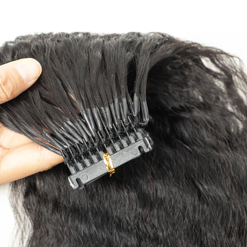 6D-Hair-Extensions-Human-Hair-Kinky-Straight-Remy-Hair-Extensions-Micro ...