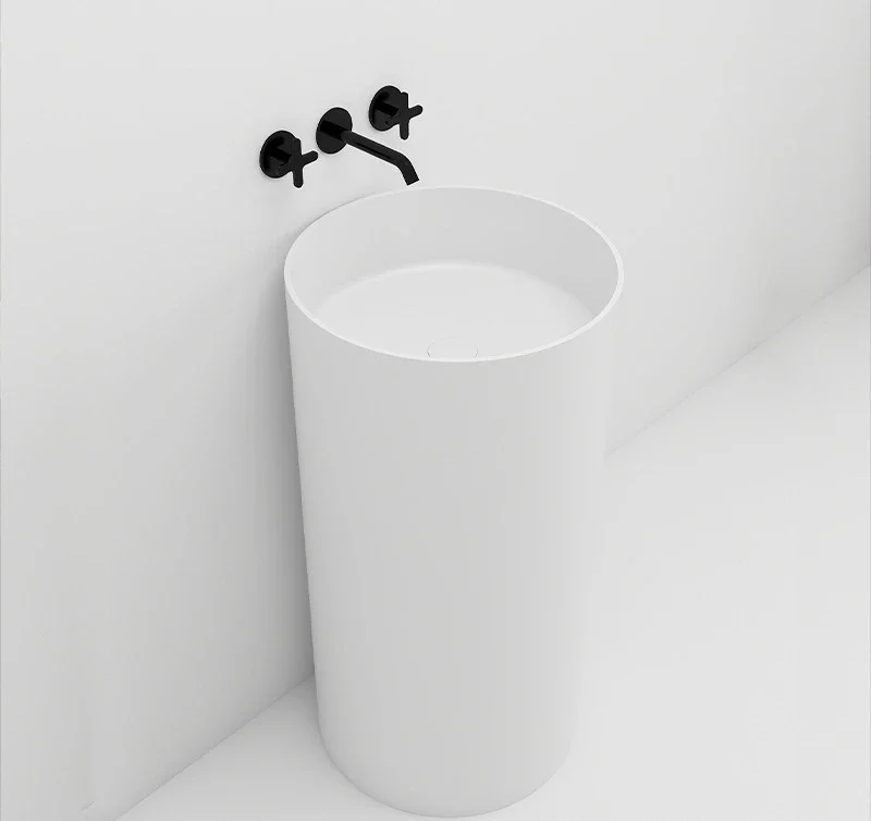 Column-basin-washbasin-artificial-stone-floor-integrated-home-hotel ...