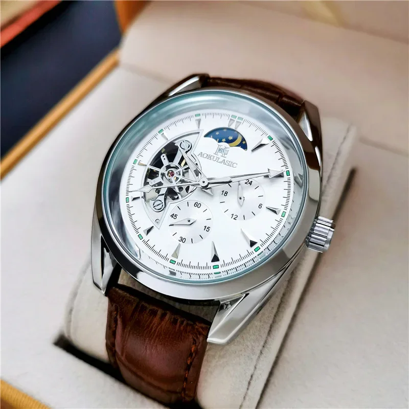 Automatic-Mechanical-Watch-For-Men-Waterproof-Night-Glow-Moon-Phase ...