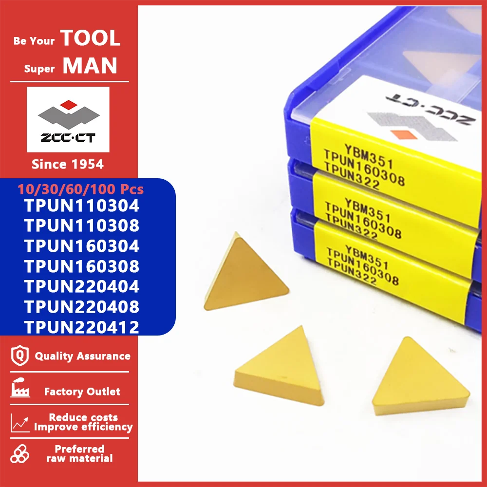 ZCCCT-TPUN-110304-110308-160304-160308-220404-220408-220412-Milling-Carbide-Insert-Blade-Lathe ...