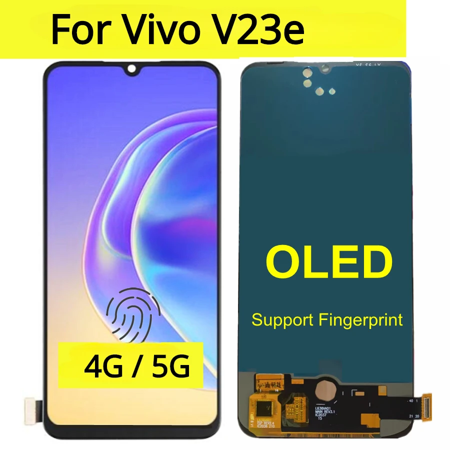 6.44'' OLED For vivo V23e V2126 LCD Display Touch Panel Screen Digitizer Assembly for Vivo V23E ...
