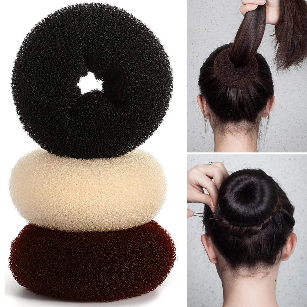 1pc Magic Hair Bun Maker Elegant Women Magic Shaper Donut Foam Sponge ...