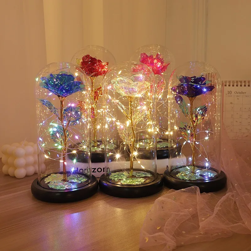 15-20CM-Rose-Artificial-Flowers-LED-Gift-for-Girlfriend-Eternal-Rose ...
