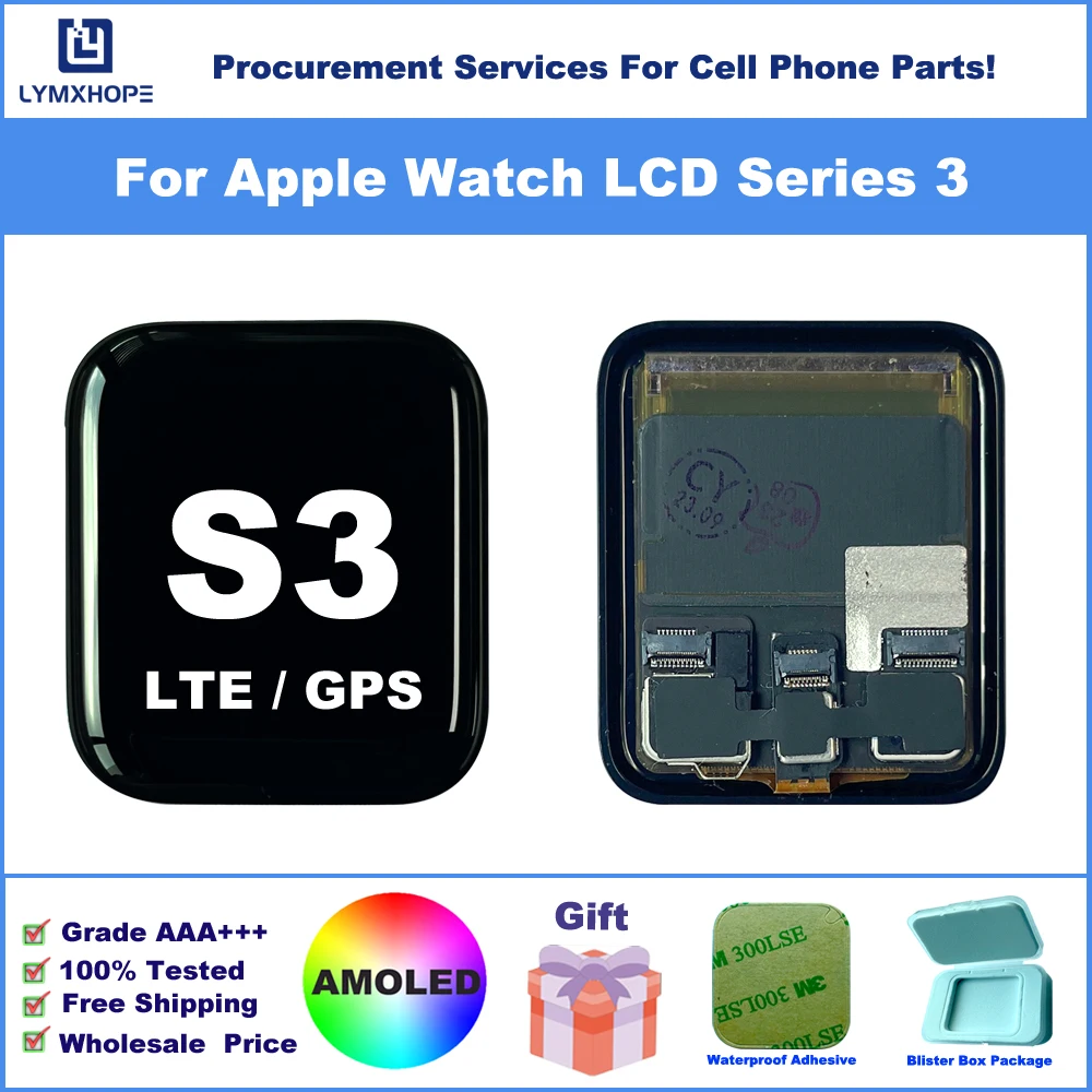 OLED-For-Apple-Watch-Series-3-LCD-Display-GPS-LTE-Touch-Screen ...