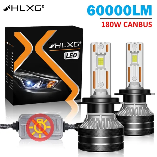 K5C H7 LED 60000LM Headlights Canbus 8000K H1 H4 H11 9012 HIR2 H8 H9 ...