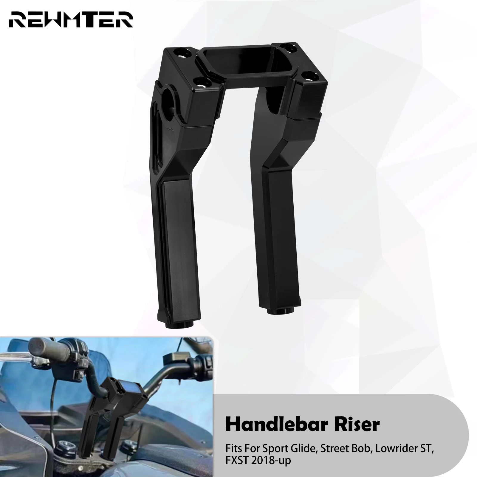 Motorcycle-8-Handlebar-Riser-25mm-Clamp-Handle-Bar-Risers-For-Harley ...