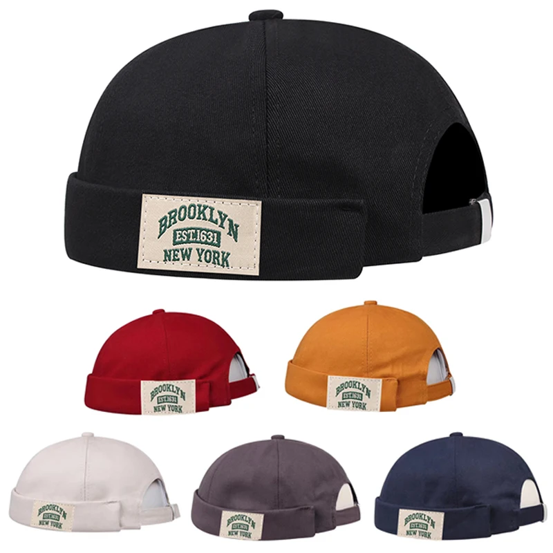 BROOKLYN1631 Label of Cloth Brimless Skullies Cap Beanie Hat Men Street ...
