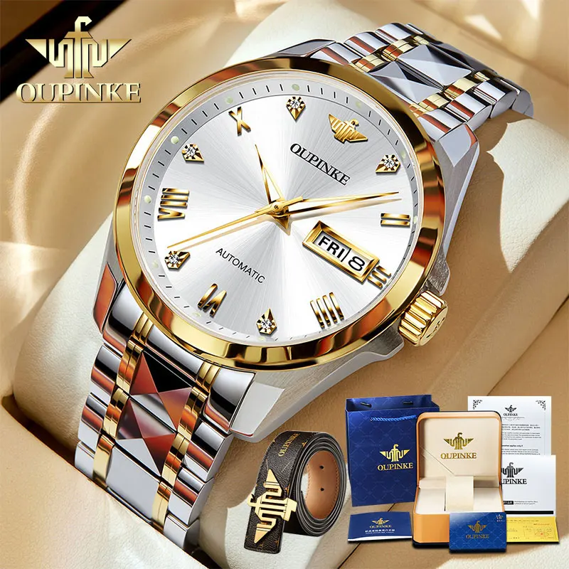 OUPINKE-3171-Swiss-Automatic-Mechanical-Watch-for-Men-Tungsten-steel-Sapphire-Mirror-Dual ...
