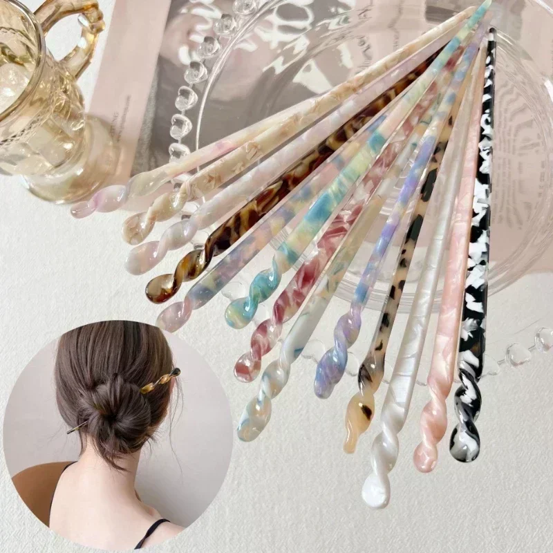 Fashion-Chinese-Style-Hair-Sticks-Vintage-Acetate-Chopstick-Women ...