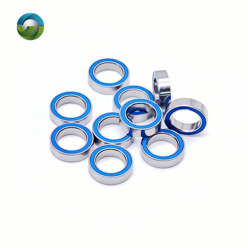 10Pcs 6700 2RS Bearing 10x15x4mm Thin Section Ball Bearings With Blue ...