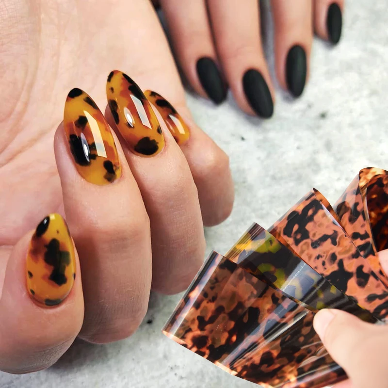 100cm-Tortoiseshell-Amber-Nail-Foils-Nails-Tortoise-Shell-Nail-Art ...