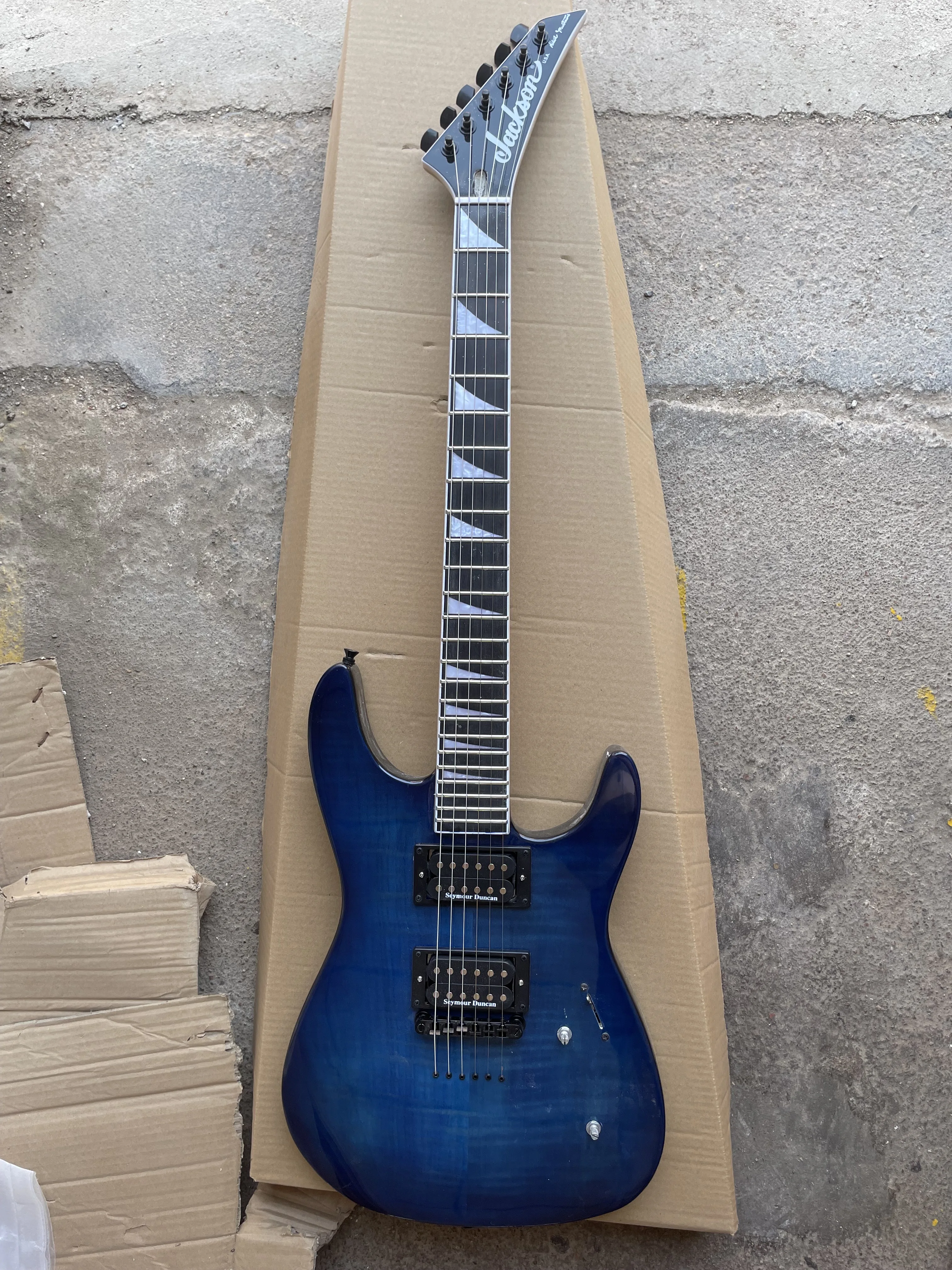 Jackson guitarra elétrica, azul, personalizável, transporte rápido ...