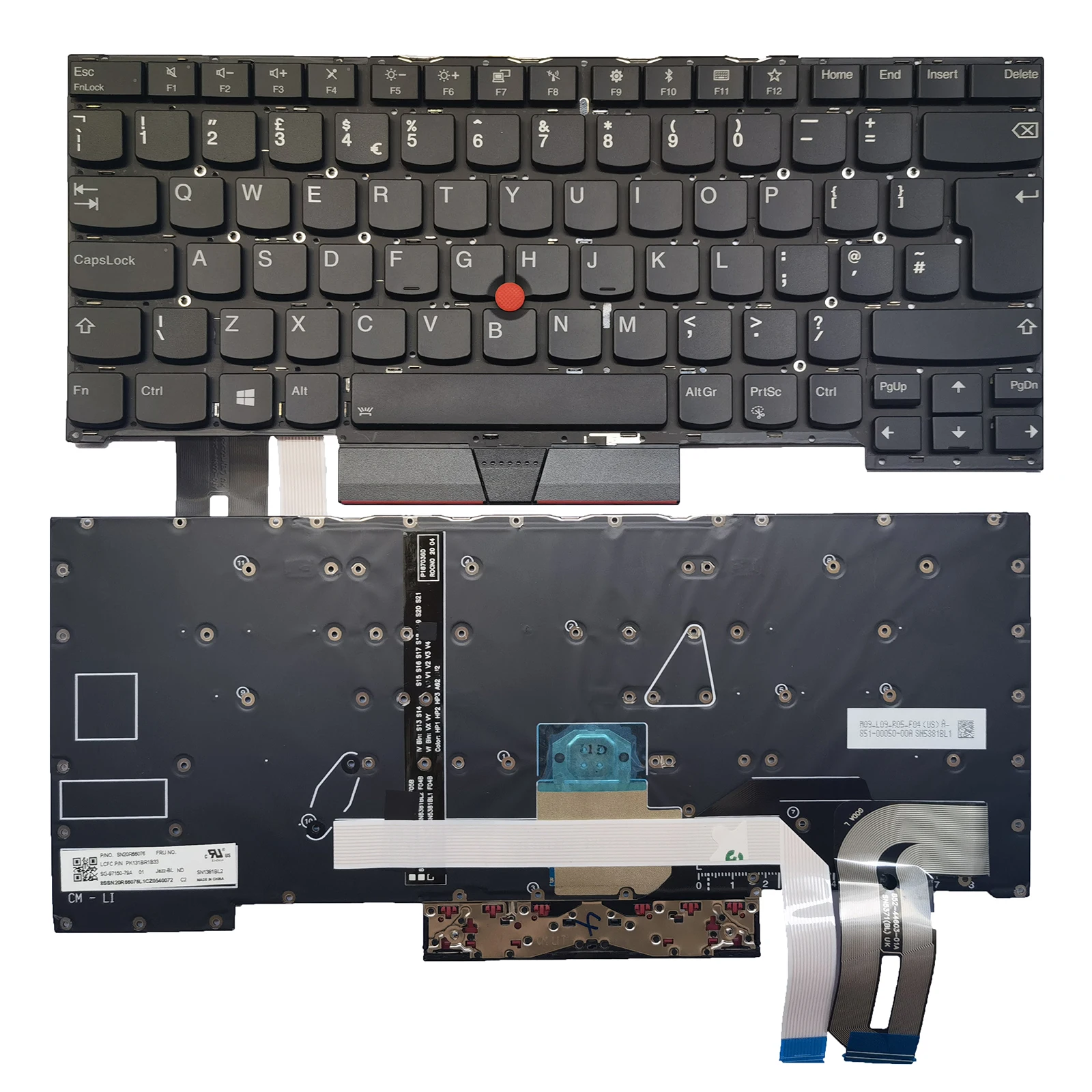 Teclado retroiluminado de Reino Unido LENOVO THINKPAD P1 X1 EXTREME GEN ...