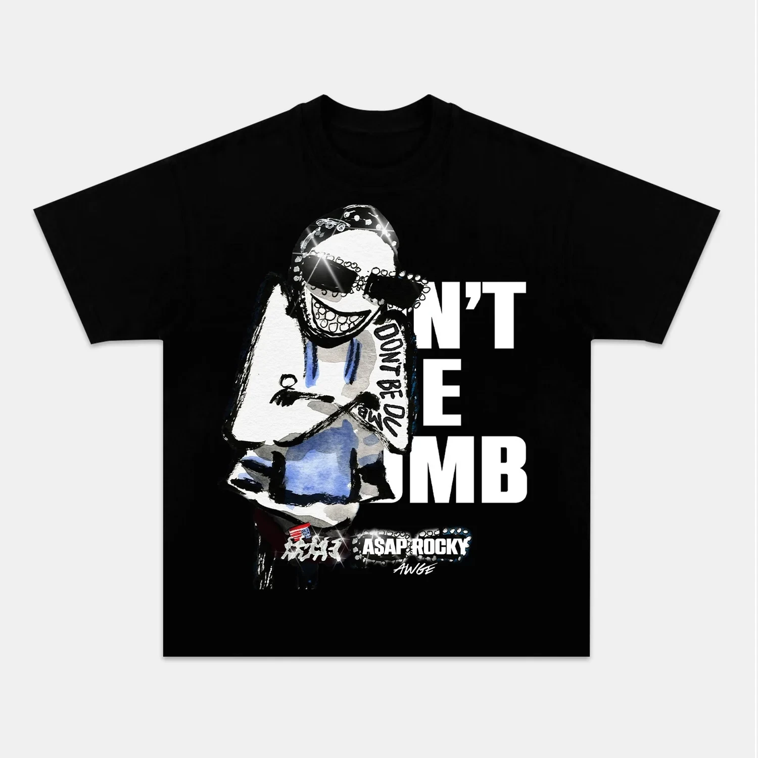 A$AP ASAP Rocky Don't Be Dumb album graphics 100%cotton men's shirt ...