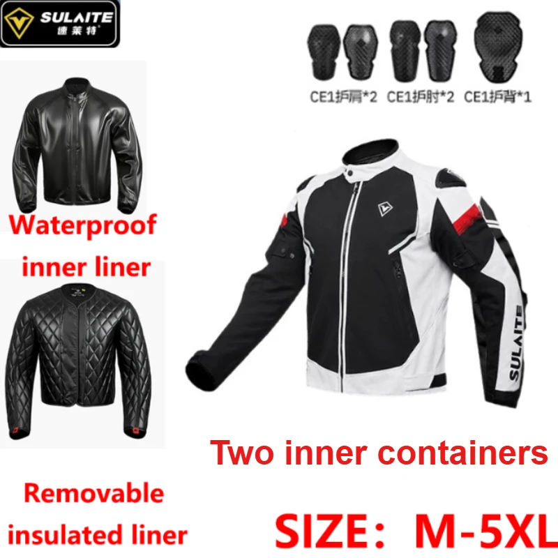 SULAITE Motorcycle Jacket Road Racing Clothing Chaqueta Summer ...