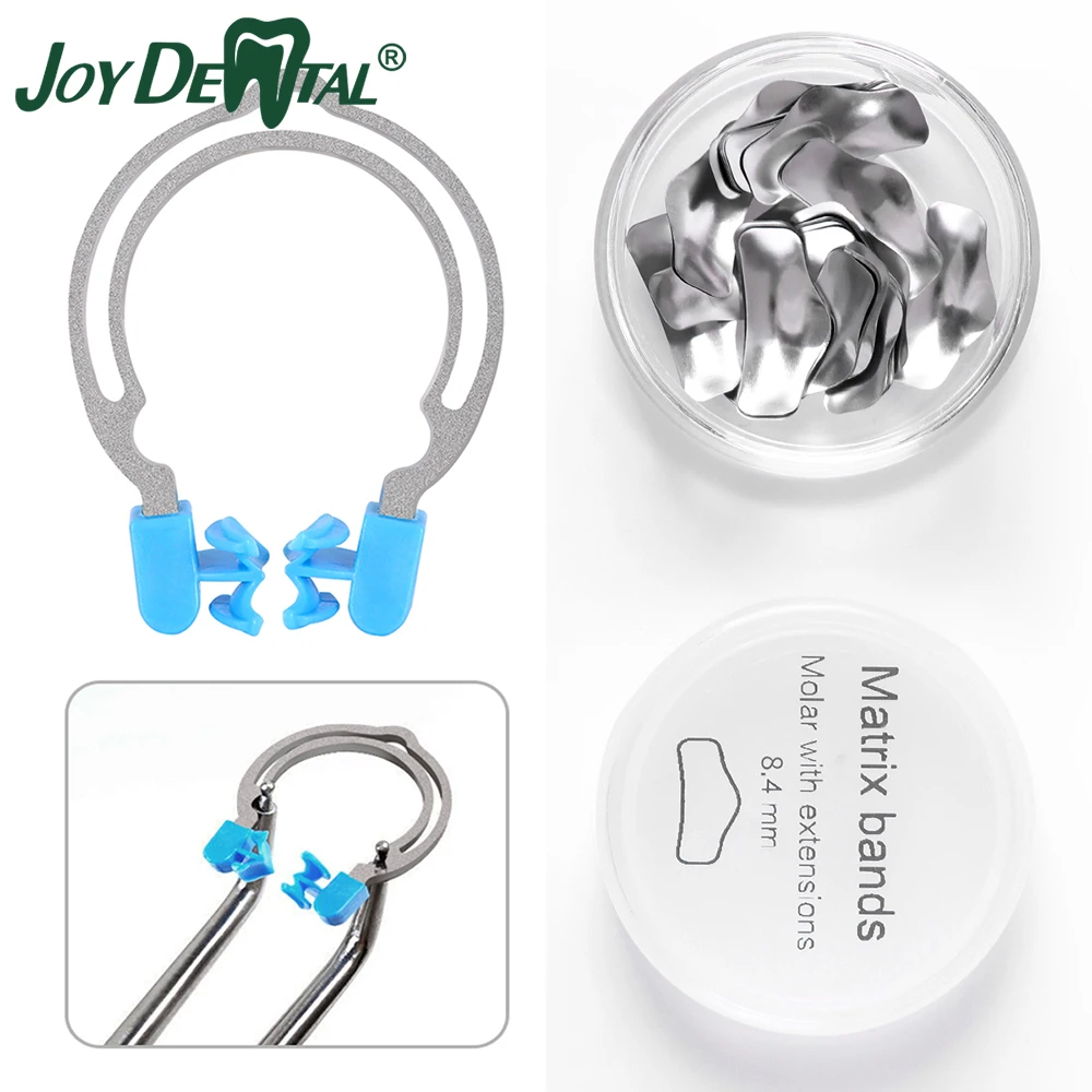 50pcs Dental Sectional Matrix Metal Bands Matrix Clamps Ring Forming ...